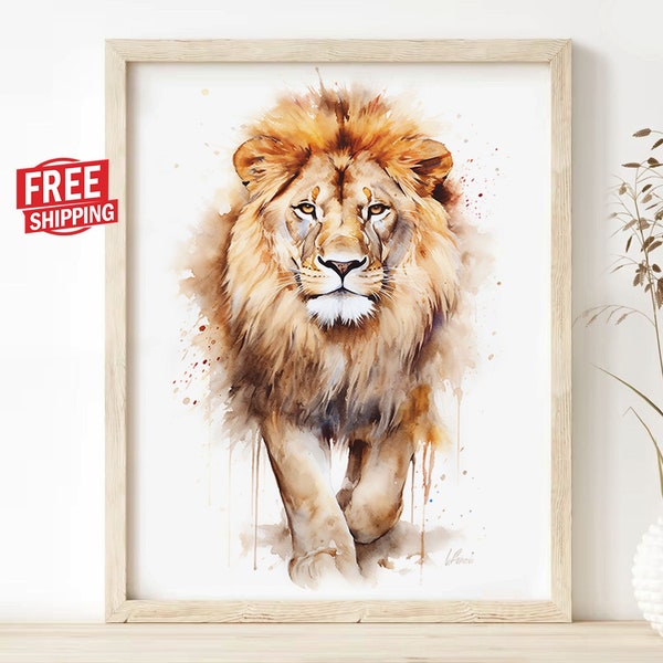 Lion Print - Etsy