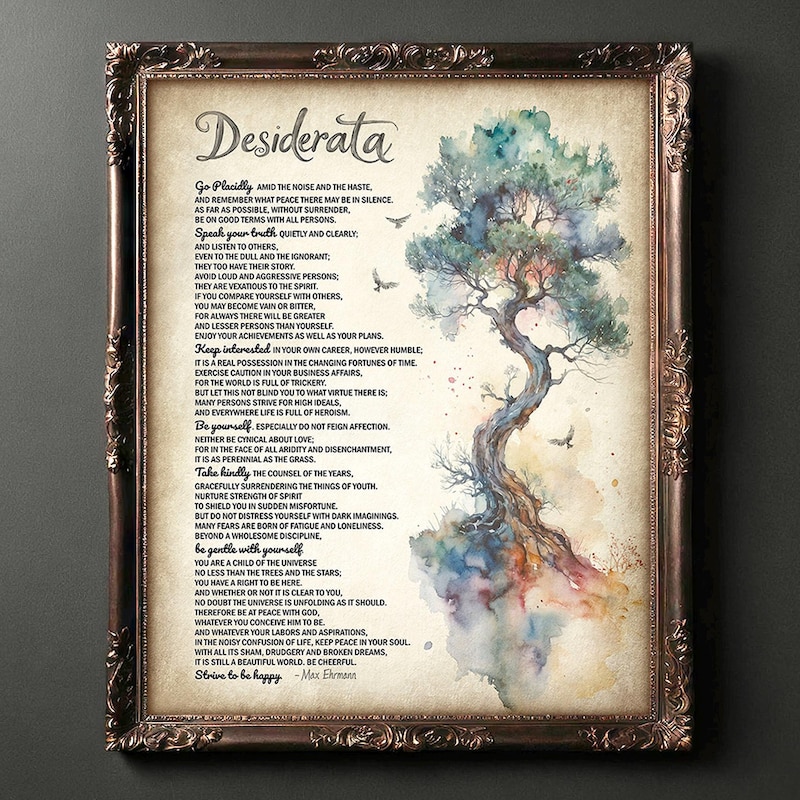 Desiderata Printable - Etsy