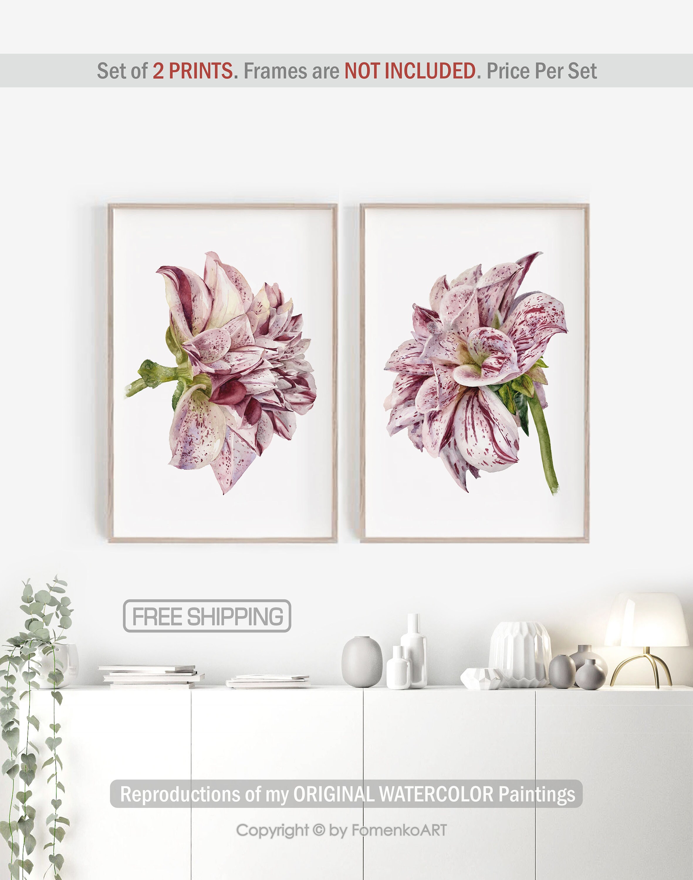 Watercolor painting Prints Wall art Boho decor Watercolor | Etsy