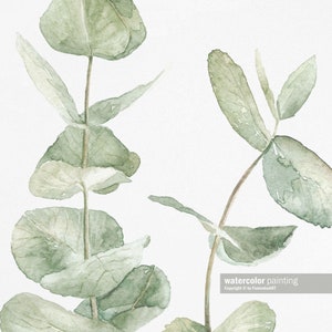 Eucalyptus Prints Bathroom Wall Decor Farmhouse Botanical Poster Set of ...