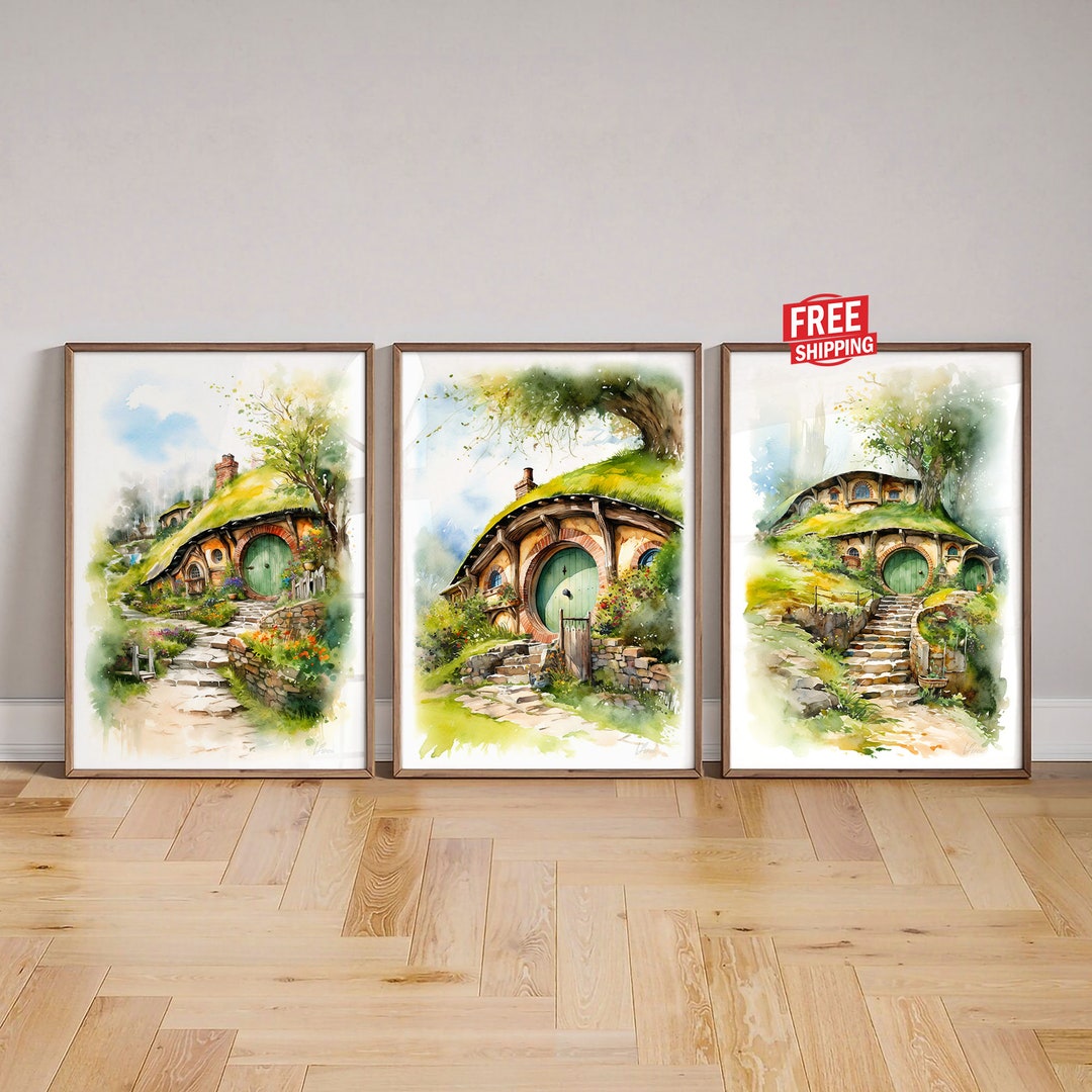 Lord of the Rings Art the Hobbit Decor LOTR Poster Hole JRR Tolkien ...