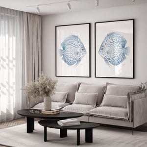 Discus Fish Wall Art Prints Coastal Nautical Beach House Decor ...