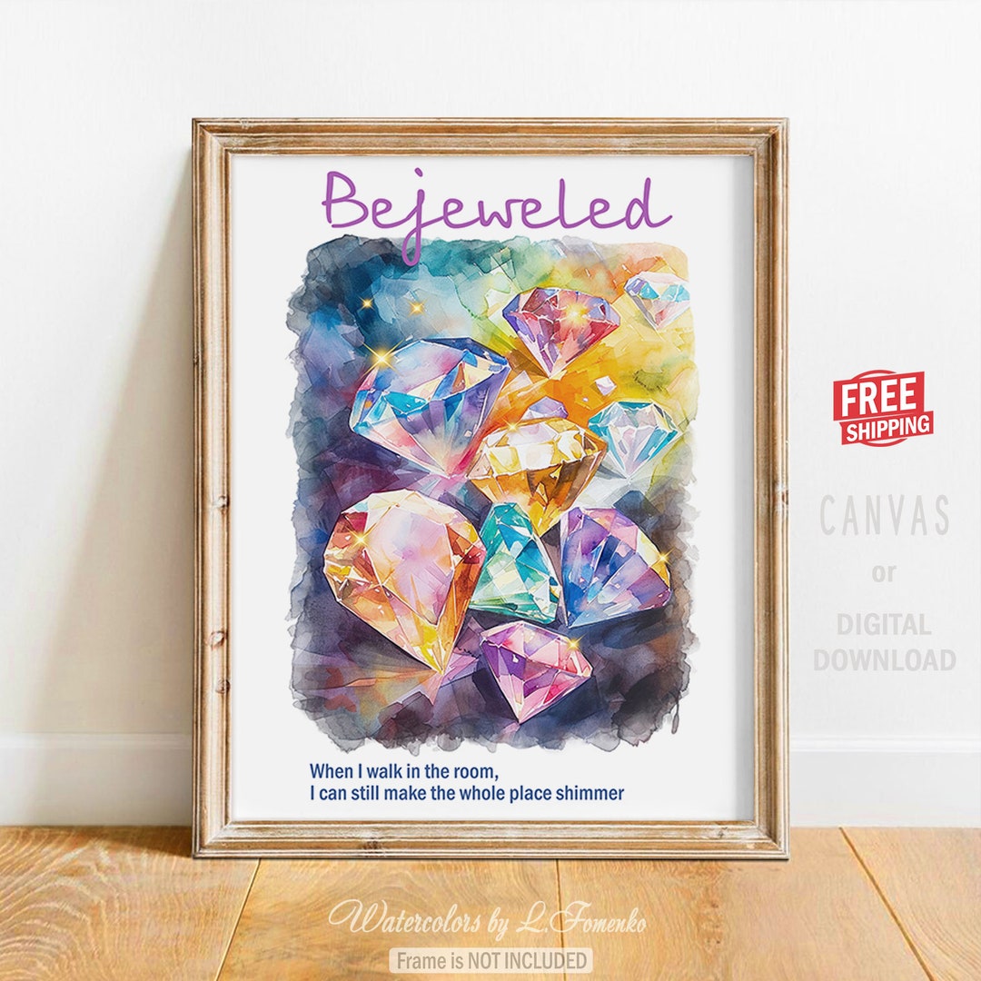 Taylor Swift Bejeweled Poster Print Midnights Album, Swiftie Art Decor ...