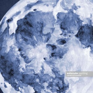 Phases of the Moon Print Navy Blue Wall Art Printable - Etsy