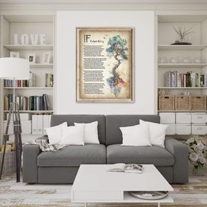 If Poem Print Rudyard Kipling PRINTABLE Wall Art Poetry Inspirational ...