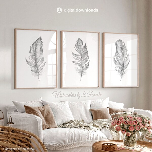 Feather Print - Etsy