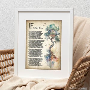 If Poem Print Rudyard Kipling PRINTABLE Wall Art Poetry Inspirational ...