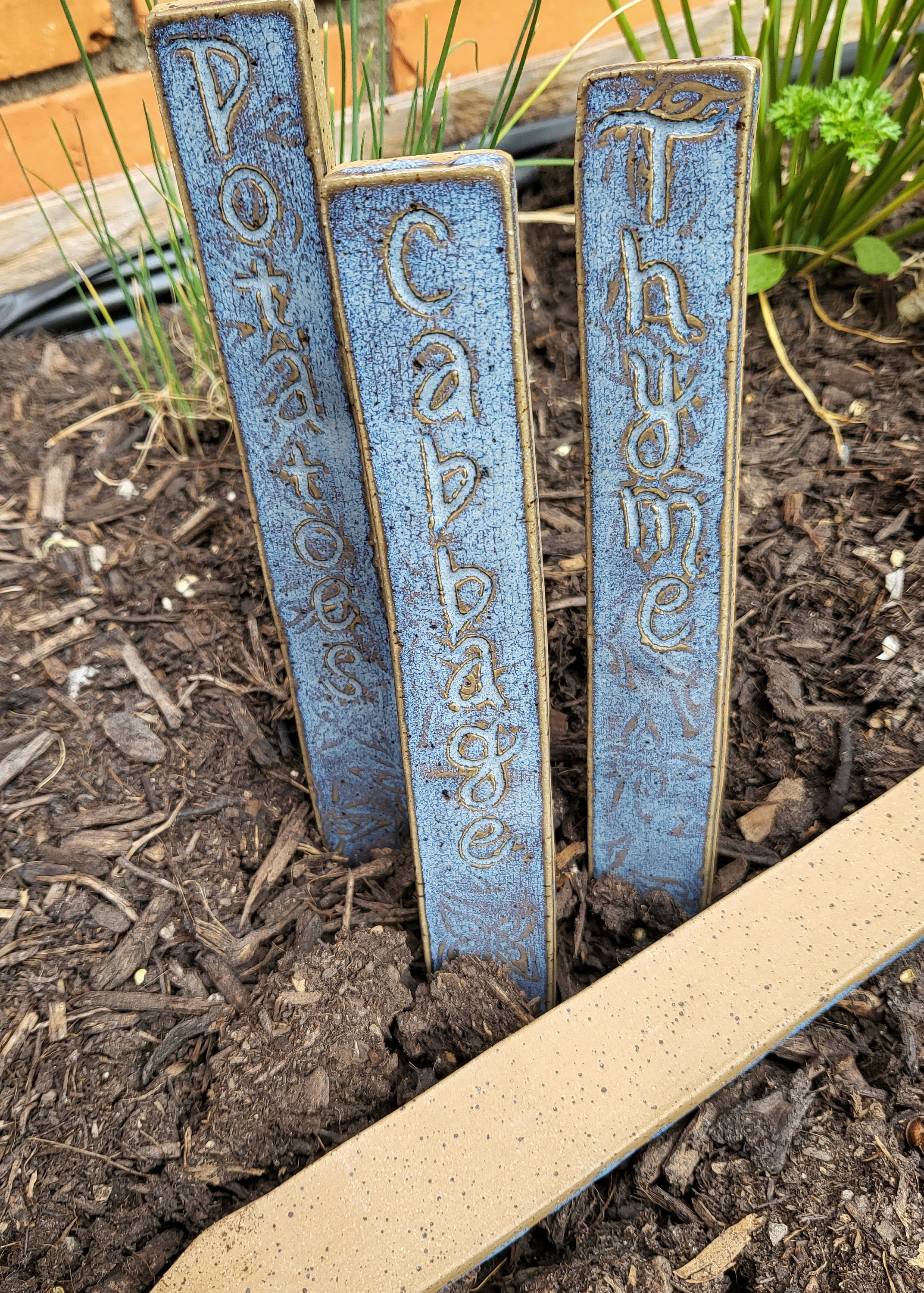 Garden Stakes, Garden Labels, Plant Labels, Herb Labels, Ceramic Labels ...