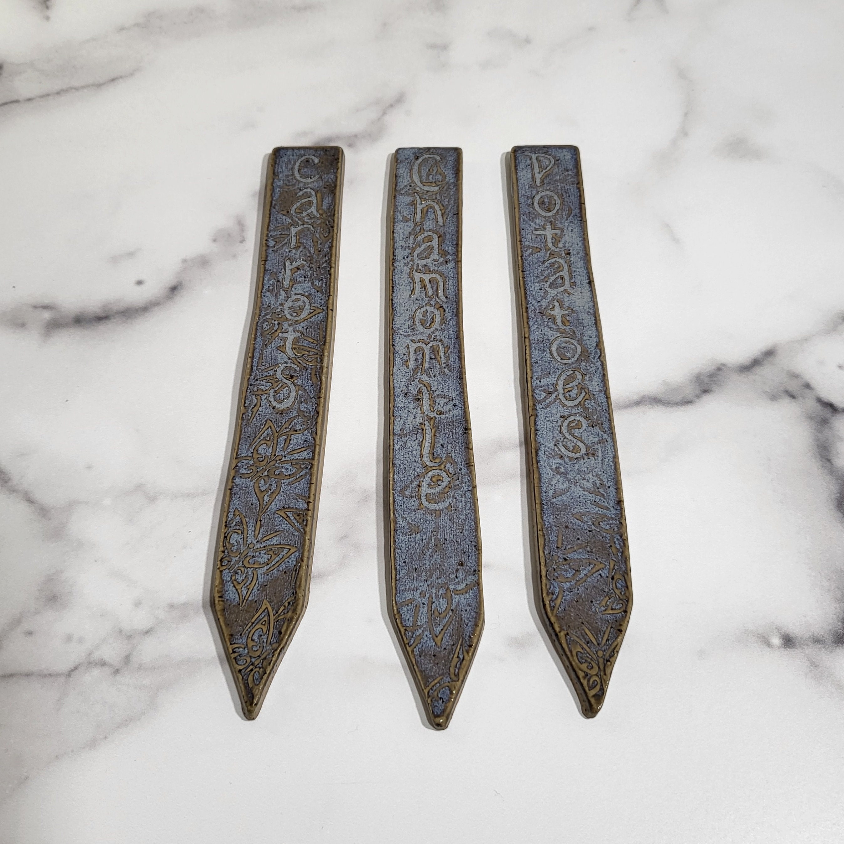 Garden Stakes, Garden Labels, Plant Labels, Herb Labels, Ceramic Labels ...