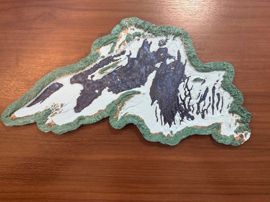Lake Superior 3D Topography Map - Etsy