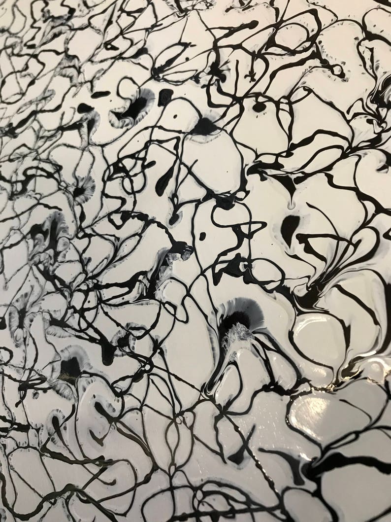 Jackson Pollock inspired hand painted side tables | Etsy