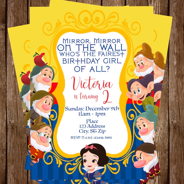 Snow White Invitation - Etsy