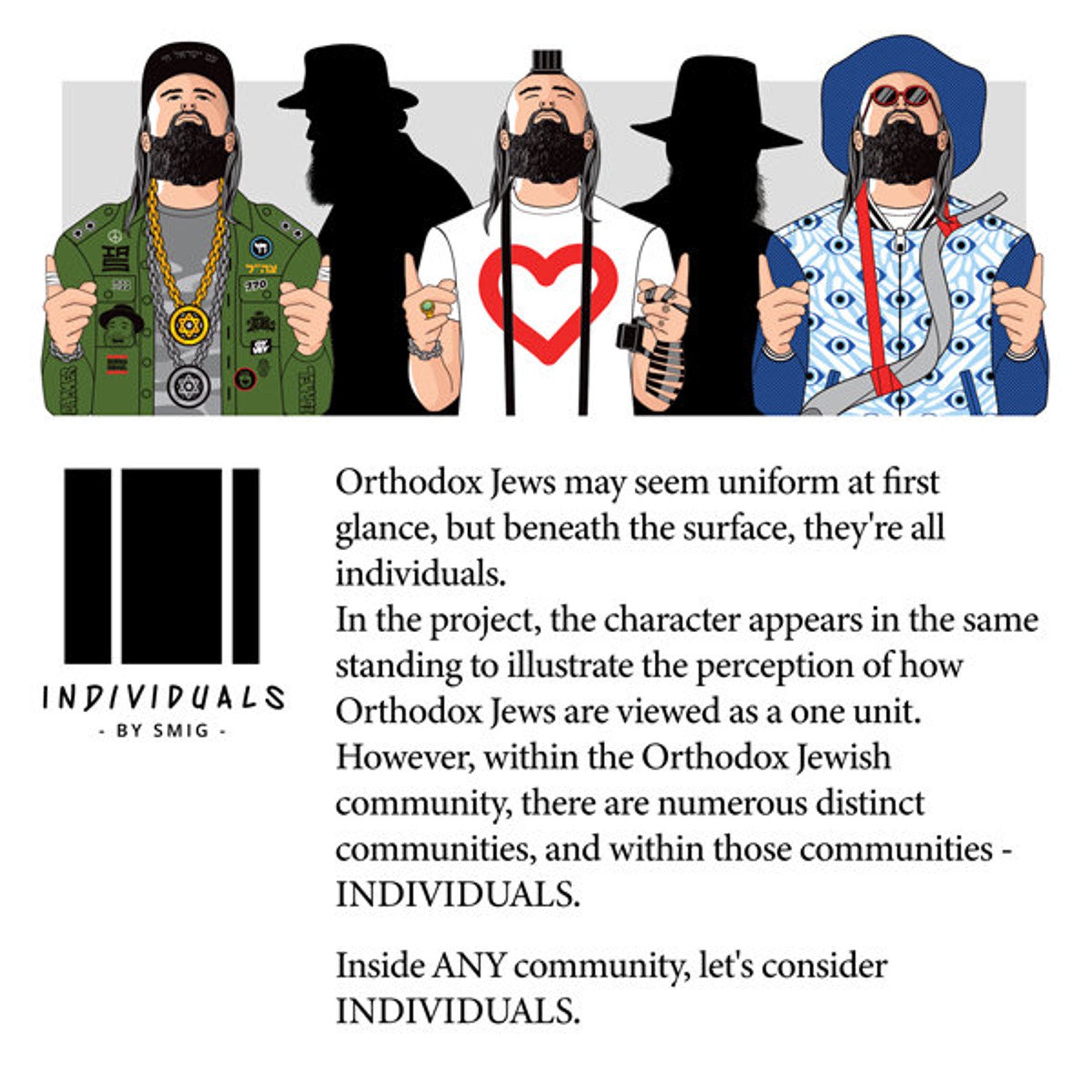 Jewish Art Print Sets. Original Gift Idea. Graffiti, Stylish, Hassidic ...