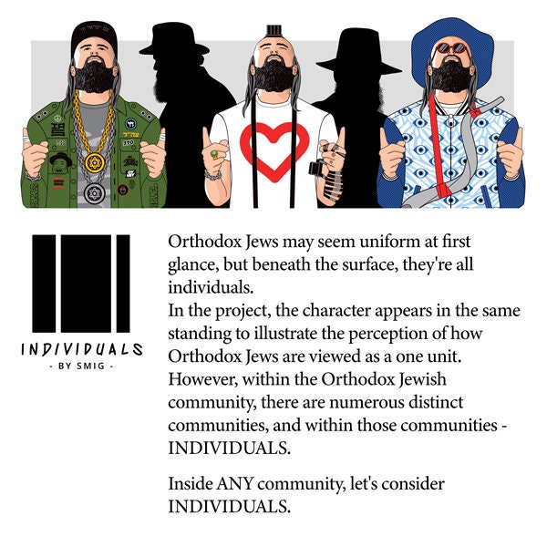 Jewish Art Print Sets. Original Gift Idea. Graffiti, Stylish, Hassidic ...