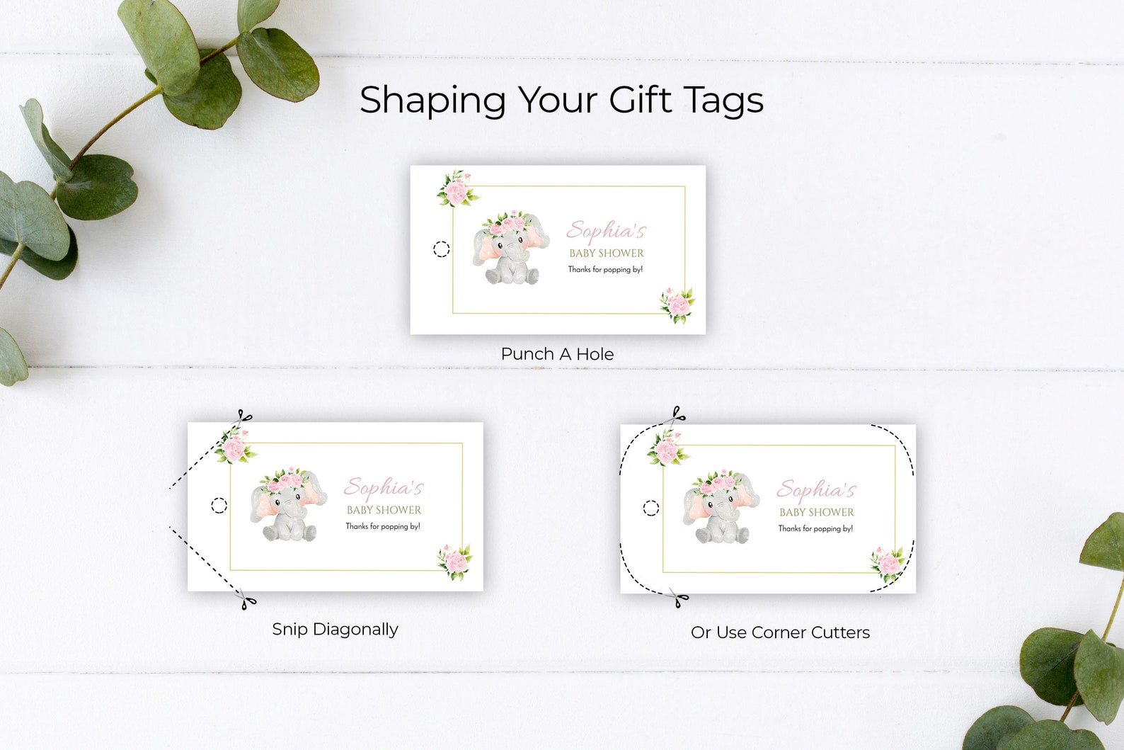 Elephant Baby Shower Favor Tag Baby Elephant Gift Tag - Etsy Singapore