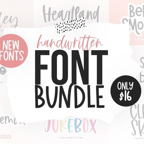 Font Bundle 30 Fonts for Crafters Cricut Fonts Cute Fonts - Etsy