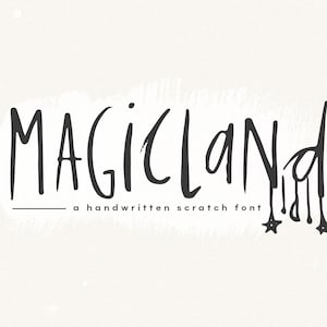 Magicland Font - A Handwritten Messy Font - Scrawl, Doodles, Fonts for ...