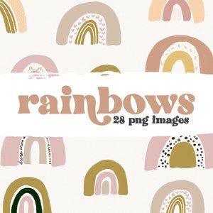 Modern Rainbows - Clip Art Collection - Etsy