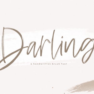 Darling Font - Handwritten Brush Script Font, Wedding Font, Textured ...