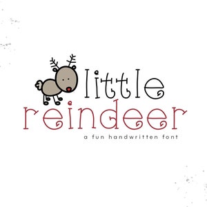 Little Reindeer - A Fun Handwritten Font - TTF / OTF, Cricut Fonts ...