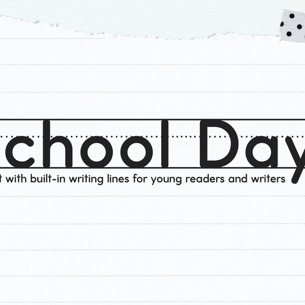 School Days Tracing Font - Etsy