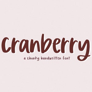 Cranberry Font Fun Handwritten Font Procreate Font Cricut - Etsy