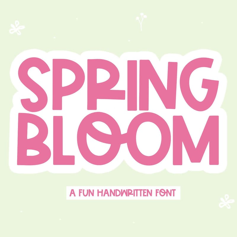 Blooms Font - Etsy