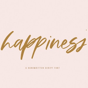 Happiness Font - A Handwritten Script Font - TTF / OTF, Modern ...