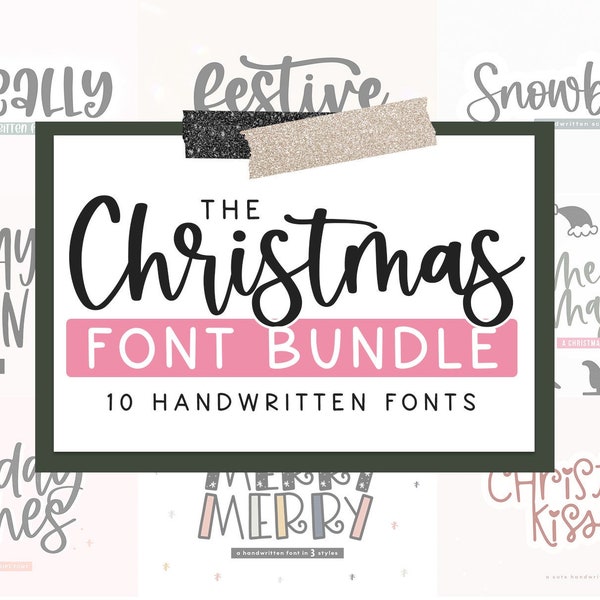 Christmas Fonts - Etsy