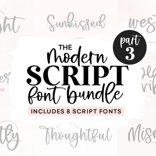 Mini Modern Script Font Bundle Calligraphy Fonts - Etsy