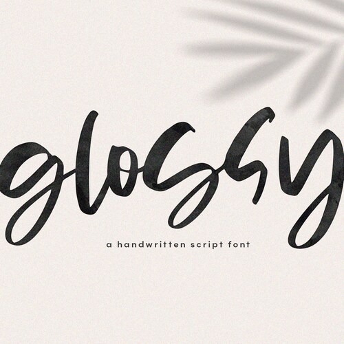 Glossy Font A Chic Handwritten Script Font Fonts for | Etsy