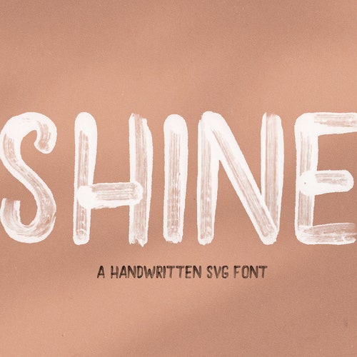 Shine Brush Font Display Font Grunge Modern Lettering - Etsy