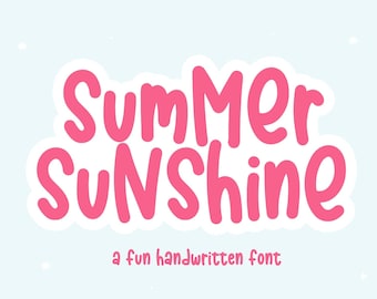 Summer Cricut Font | Etsy