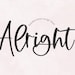 Alright Font - Handwritten Script Font, Cricut Fonts, Wedding Fonts ...
