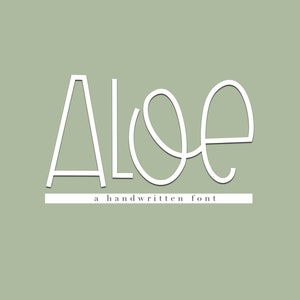 Aloe - A Handwritten Font - TTF / OTF - Etsy