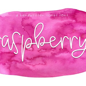 Raspberry A Handwritten Script Font TTF / OTF - Etsy