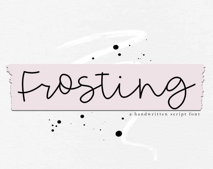 Frosting Handwritten Script Font TTF / OTF - Etsy