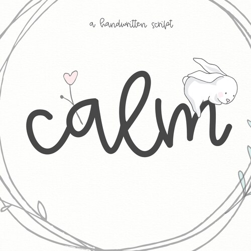 Calm Font Handwritten Script Font Cricut Fonts Quirky | Etsy