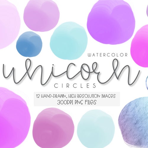 Watercolor Circles Clip Art Watercolor Dots Shape Clip Art | Etsy