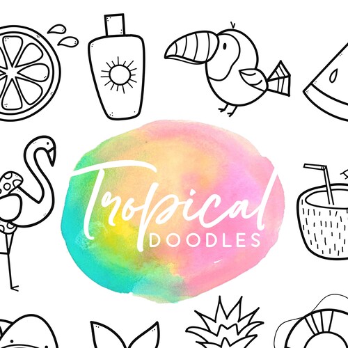 Summer Break A Hand-drawn Doodle Font Summer Doodles TTF - Etsy