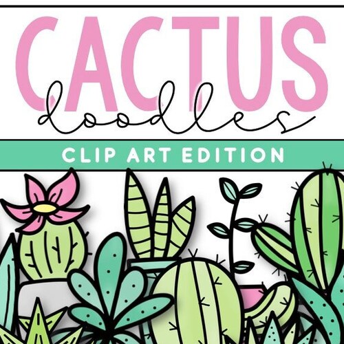 Cactus & Succulents Clip Art Cactus Doodles Illustrations - Etsy