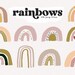 Modern Rainbows Clip Art Collection | Etsy
