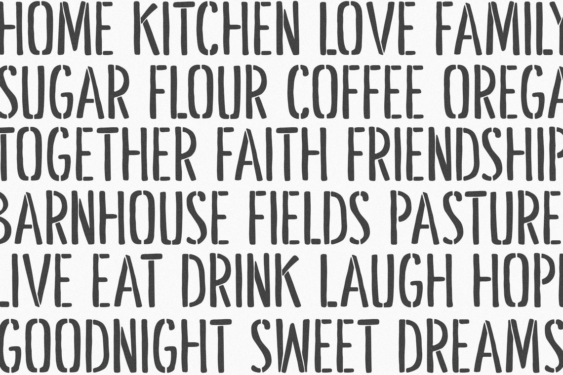 Pantry Font - Stencil Font, Farmhouse Font, Cricut Fonts, Modern Font ...