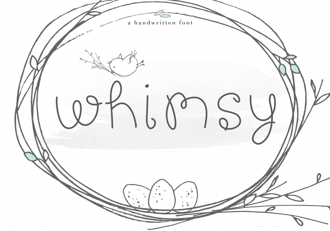 Whimsy - A Whimsical Handwritten Font - TTF / OTF - Etsy