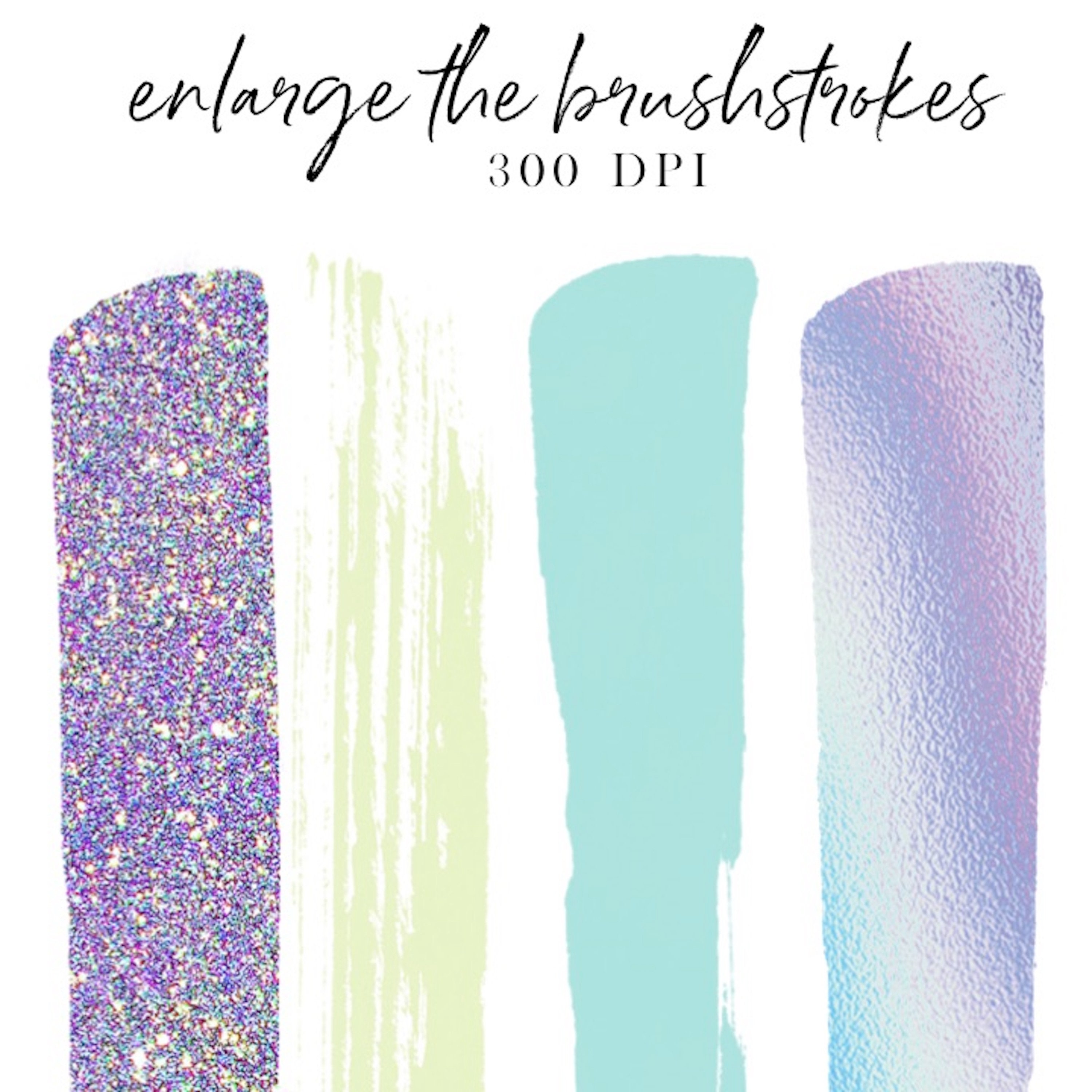 Mermaid Brushstrokes Mermaid Clipart Glitter Clipart - Etsy