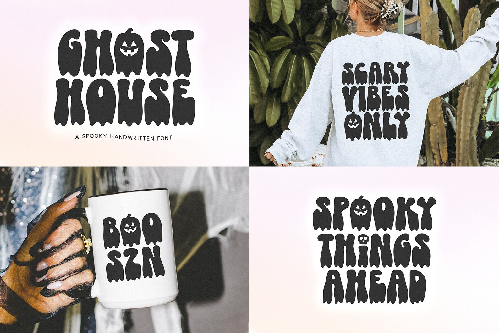 Halloween Font Bundle, Spooky Fonts, Dripping Font, Cricut Font Bundle ...