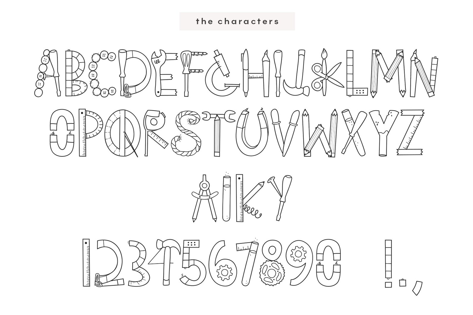 Builder Font - A STEAM Inspired Handwritten Font - TTF / OTF - Math ...
