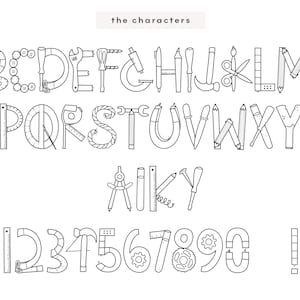 Builder Font - A STEAM Inspired Handwritten Font - TTF / OTF - Math ...