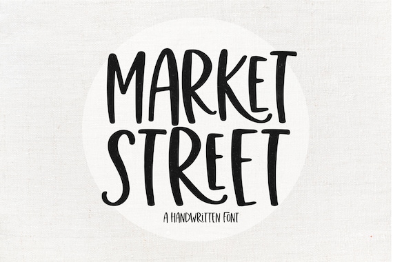 Market Street Font Quirky Handwritten Font Smooth Font | Etsy