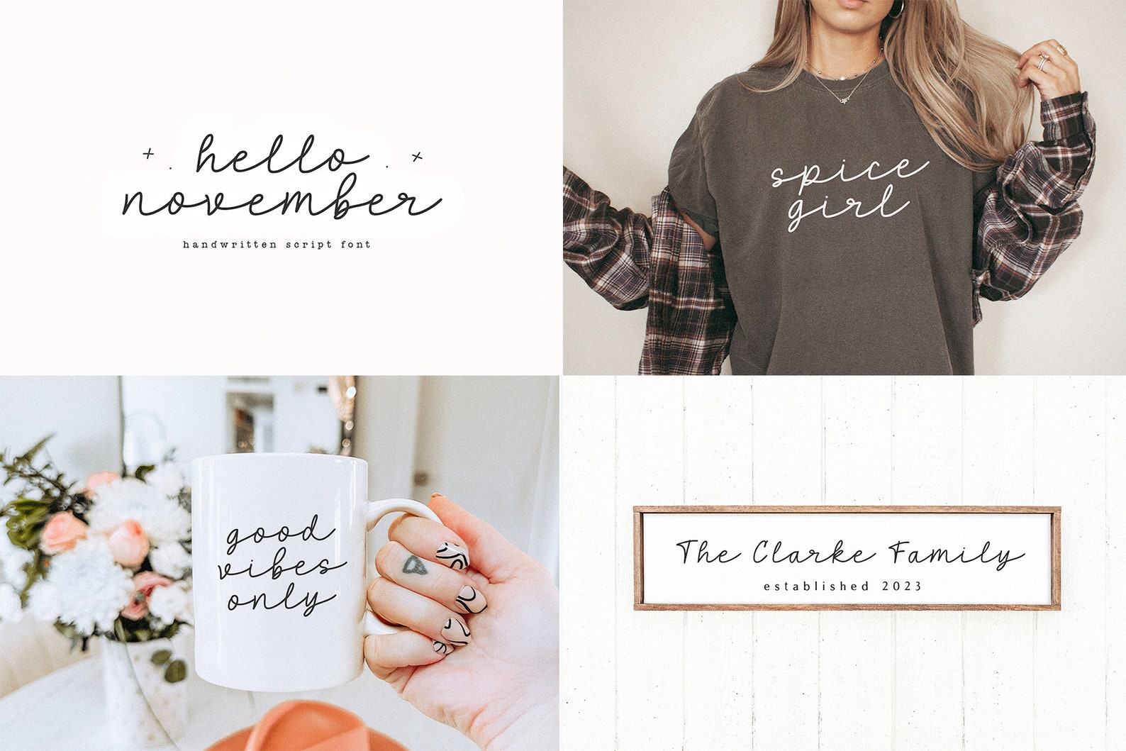 Fall Font Bundle - Handwritten Fonts, Cricut Font Bundle, Farmhouse ...